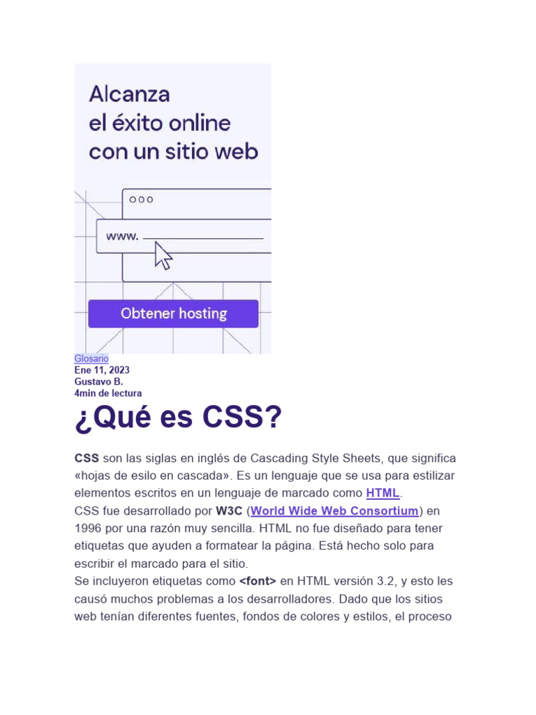 Glosario Css | PDF | HTML | Red mundial
