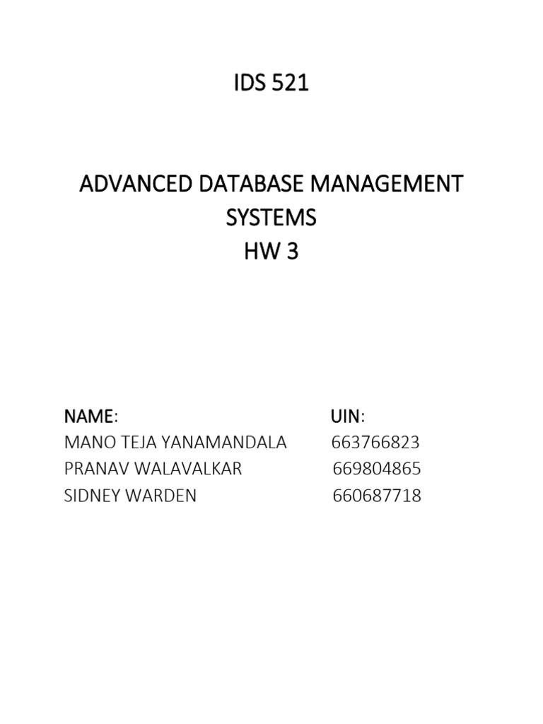 Ids 521 HW 3 | PDF | Banks | Transaction Account