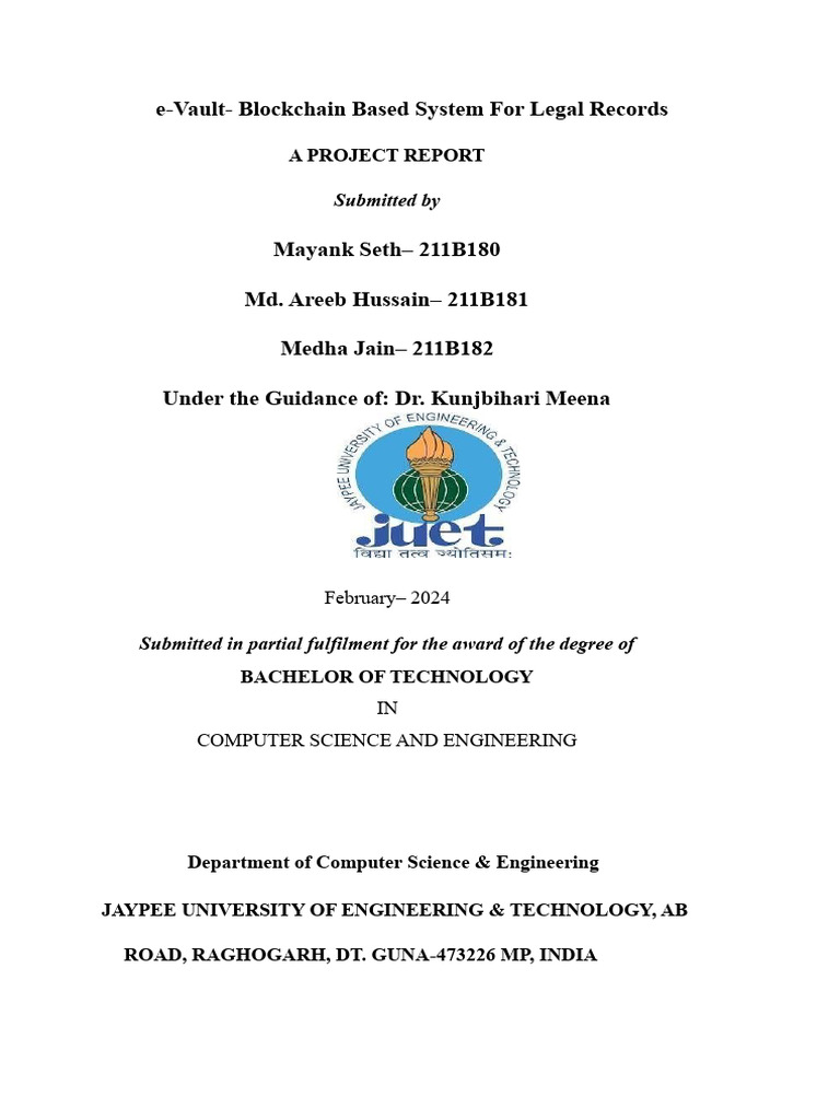 e Vault Report | PDF | Databases | Computer Security