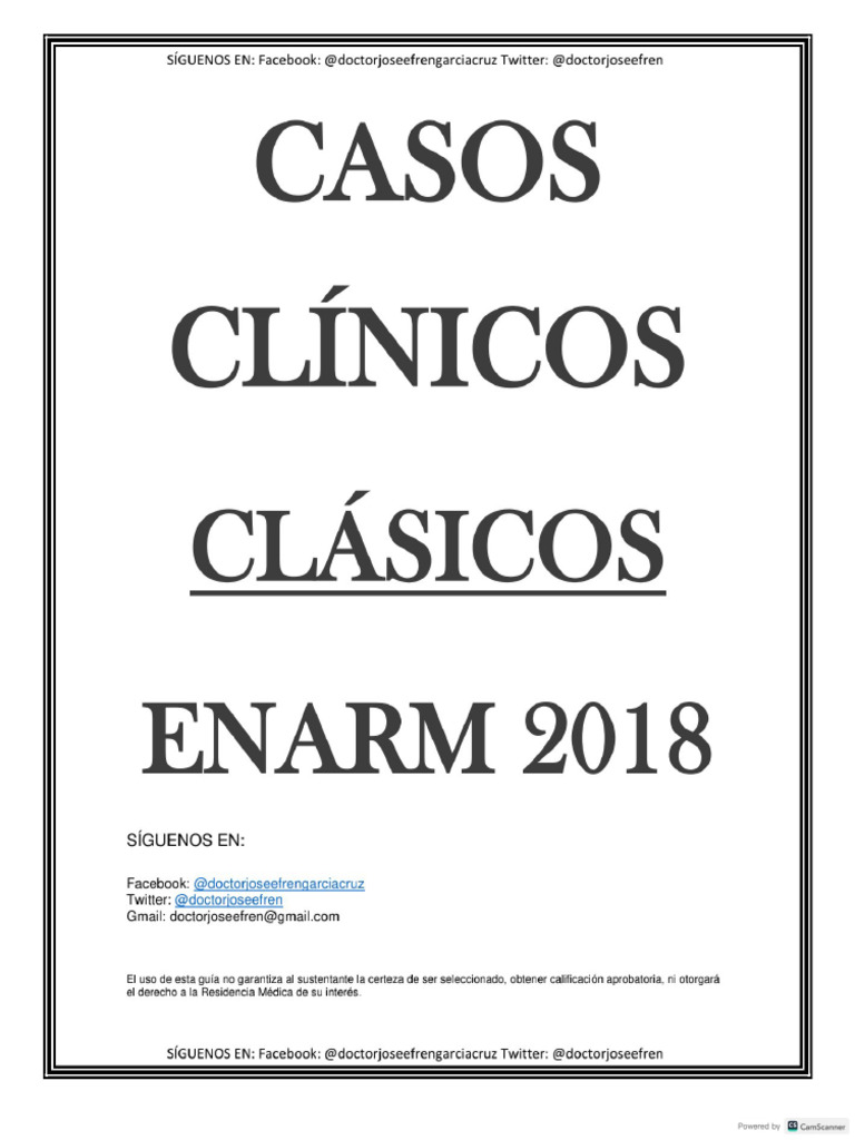 Casos Clinicos Clasicos Enarm 2018 | PDF