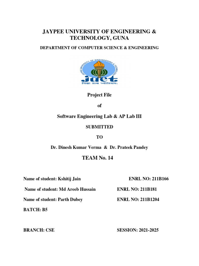 SE Project Report | PDF | Websites | Software Development Process