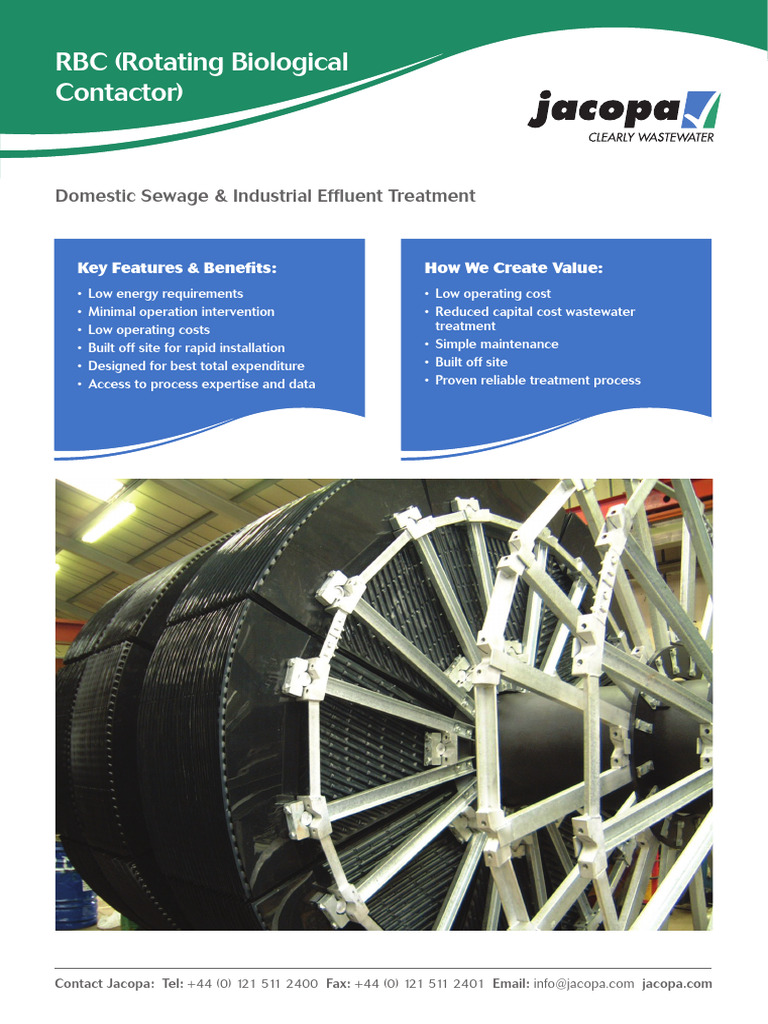 Rotating Biological Contactors | PDF | Sewage Treatment