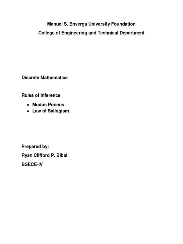 Rules of Inference | PDF | Argument | Validity