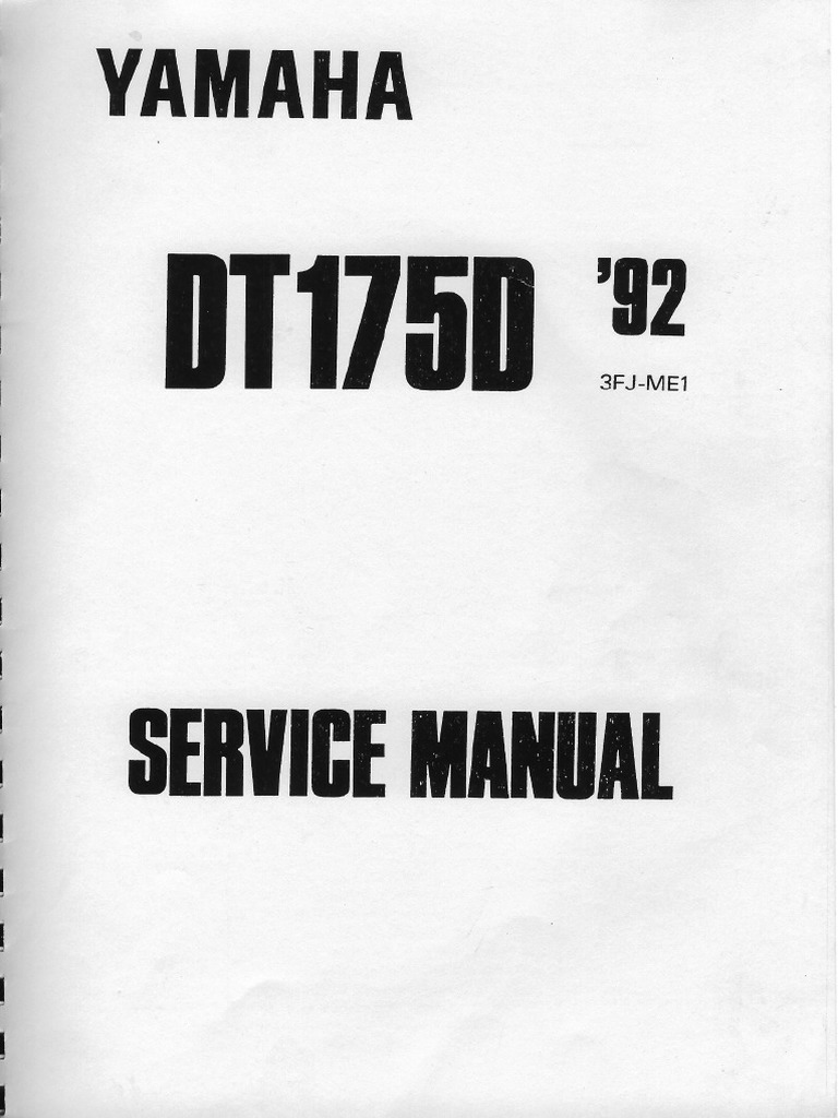 Yamaha Dt175 Service Manual Pdf Pdf