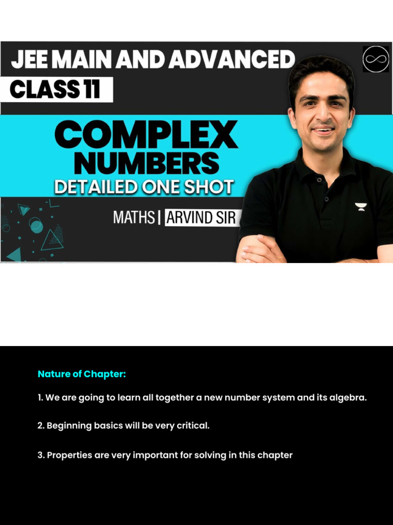 Complex Number One Shot | PDF | Complex Number | Numbers