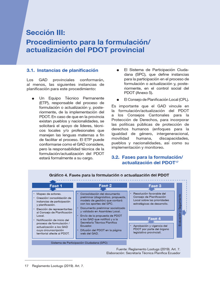 Procedimiento para La Formulación Pdot Provincial | PDF | Planificación ...