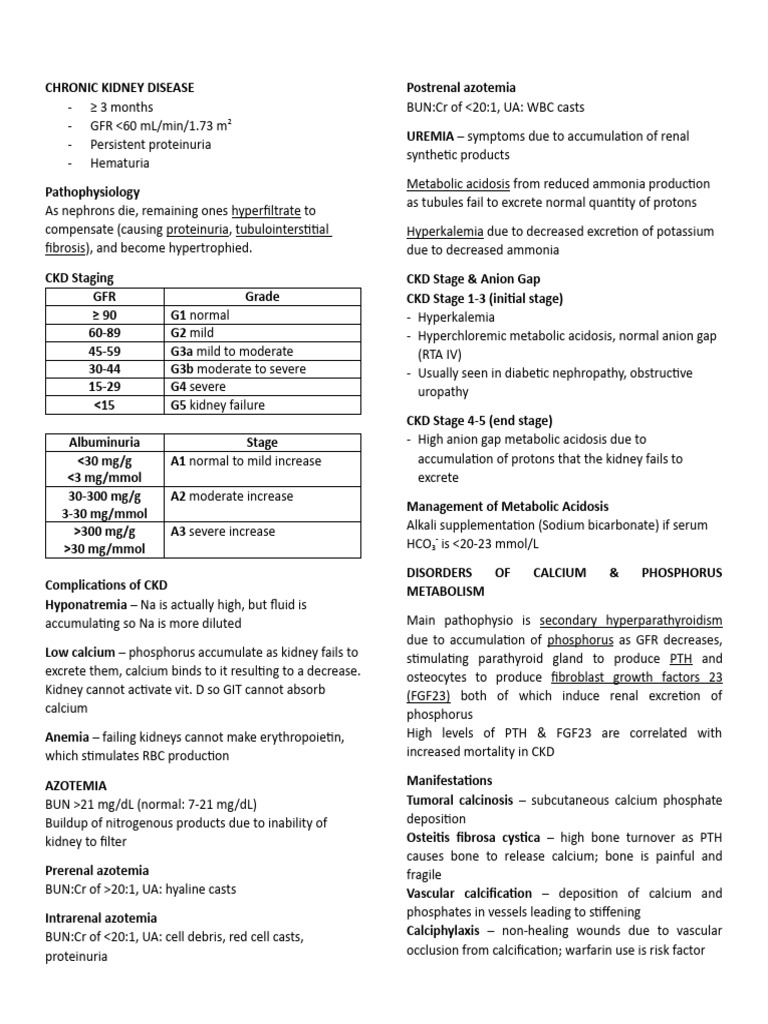 Chronic Kidney Disease | PDF | Chronic Kidney Disease | Kidney