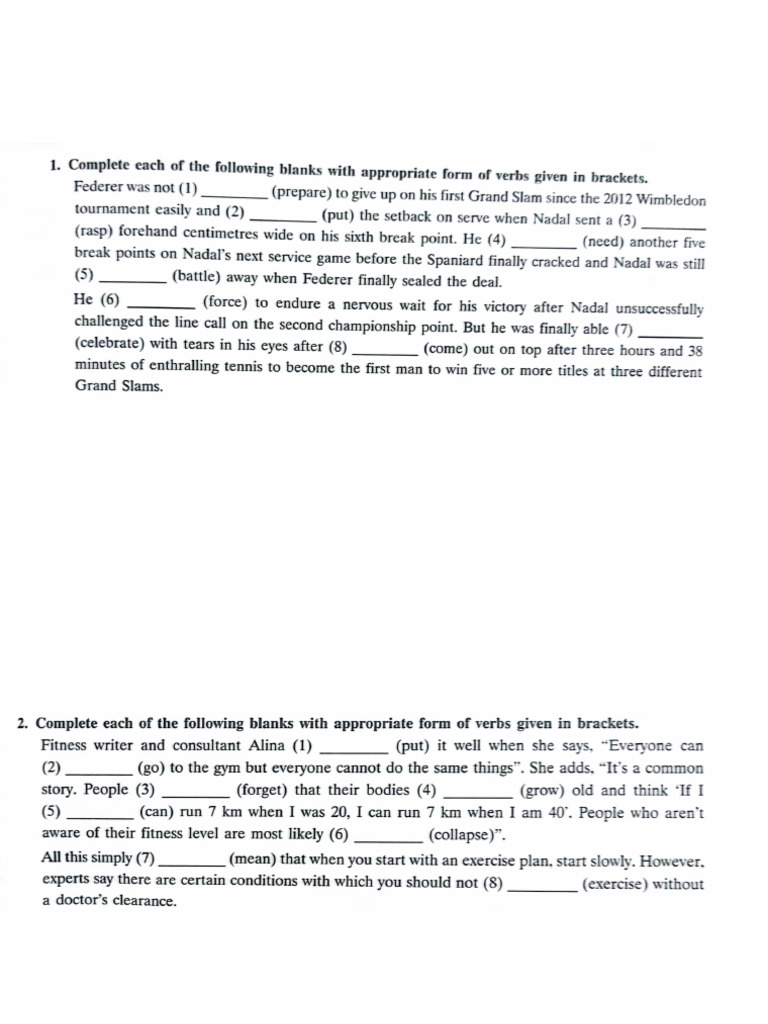 Tenses Practice Sheet 2 | PDF