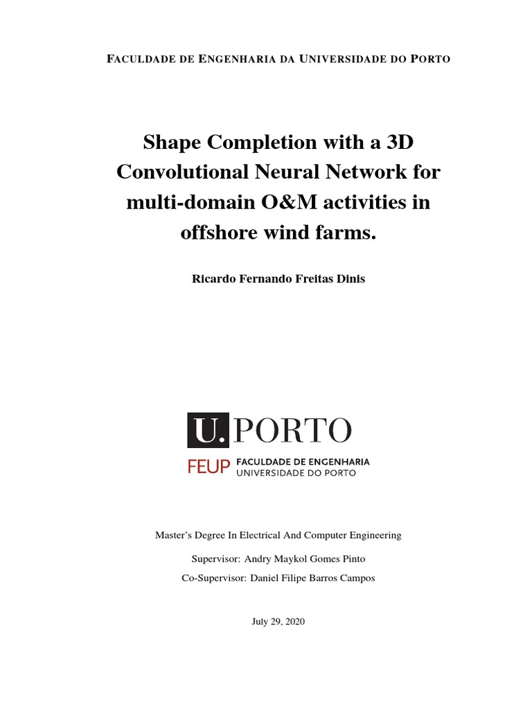 Shape Completion With A 3D Convolutional Neural Network For Multi-Domain O&M Activities in ...