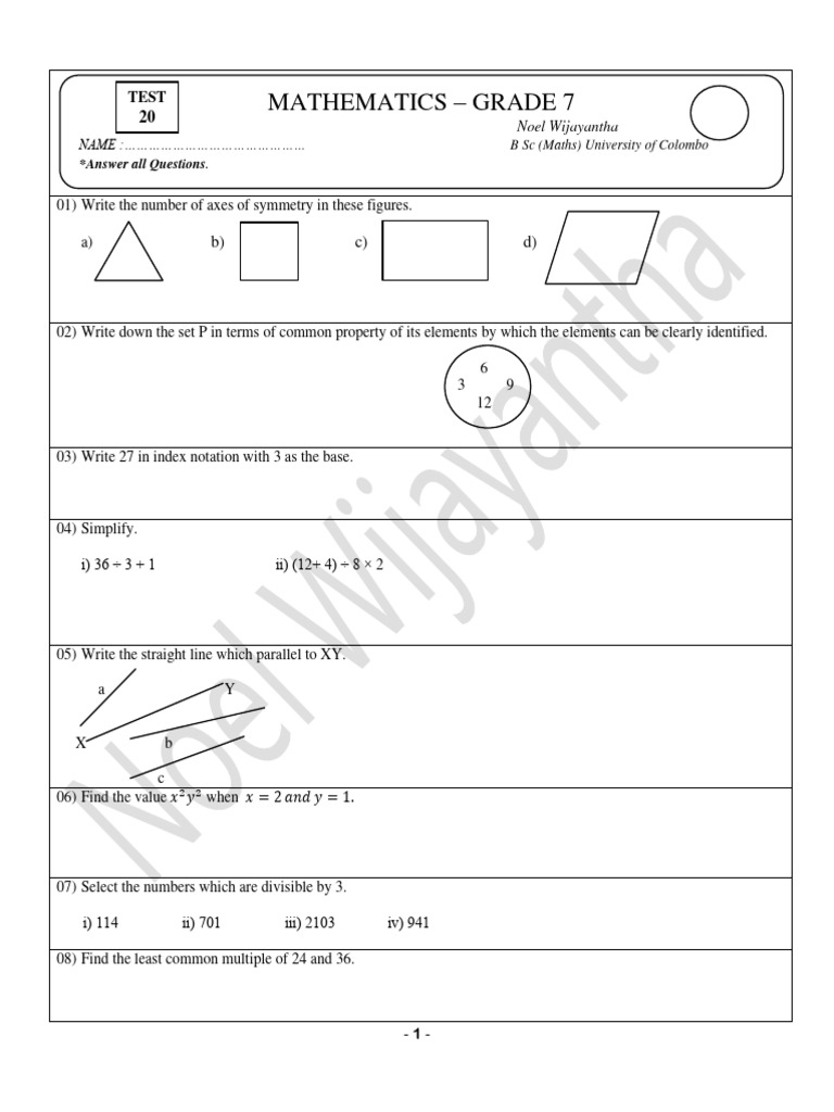 Test 20 - 13TH JULY 2024 | PDF | Mathematical Objects | Mathematical ...