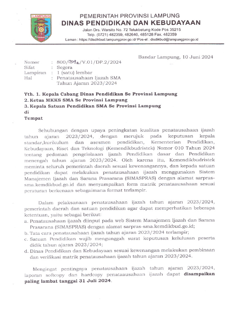 Surat Edaran Ijazah | PDF Surat Edaran Ijazah | PDF