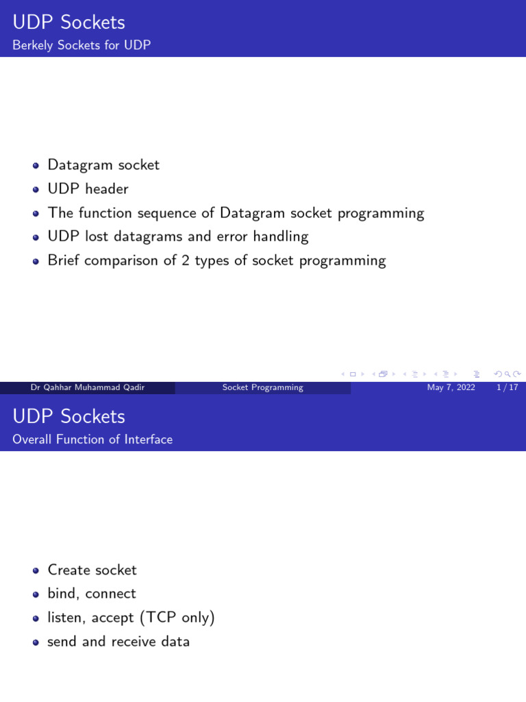 Udp Socket Interface | PDF | Network Socket | Port (Computer Networking)