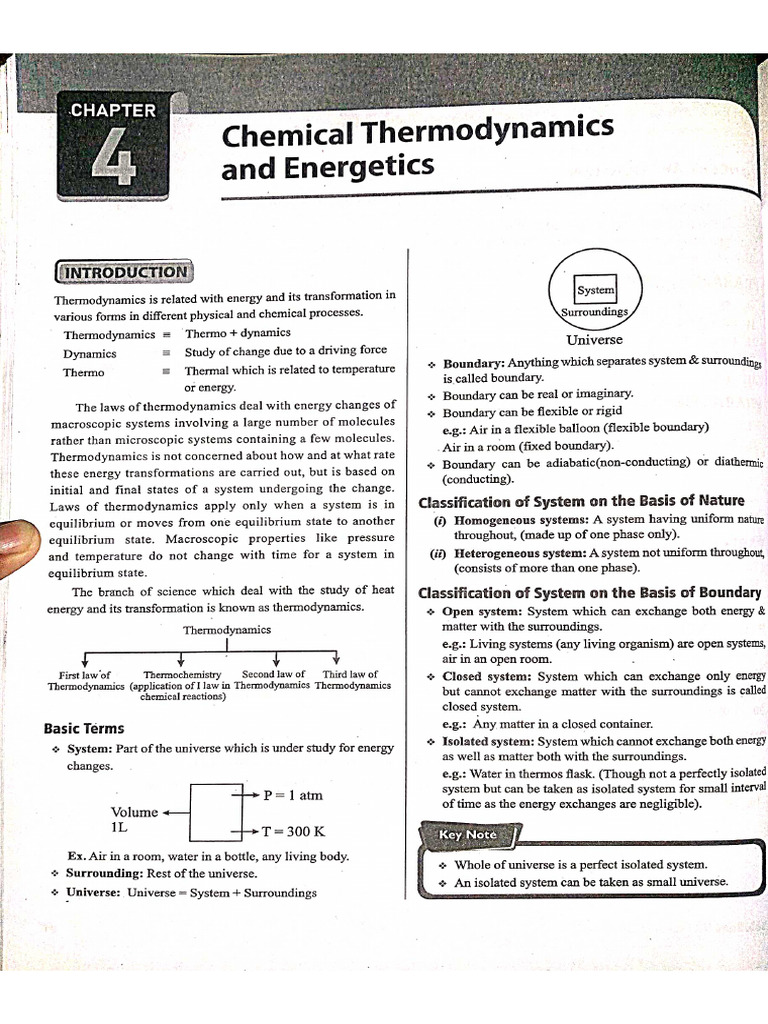 Chemistry 1st Module Thermodynamics | PDF
