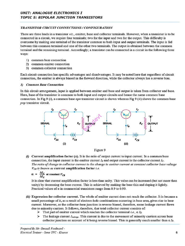 Bipola Junction Transistors | PDF