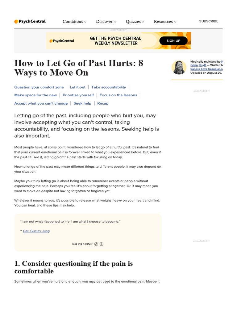 How to Let Go of the Past- 8 Tips to Accept and Release | PDF | Mental ...