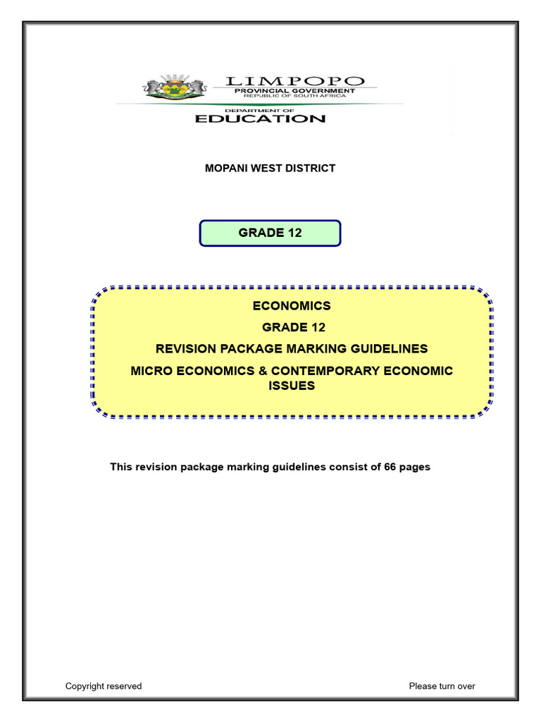 2023 Revision Package Micro Economics & Contemporary Economic Issues MG ...