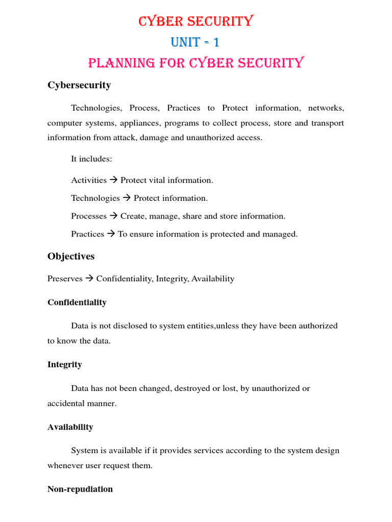 Cybersecurity Unti I2 | PDF | Information Security | Computer Security