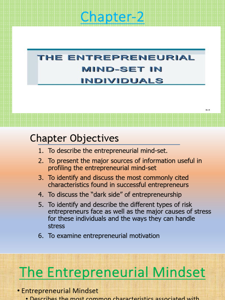 Entrepreneurial Journey-Unit - 2 | PDF | Entrepreneurship | Mindset