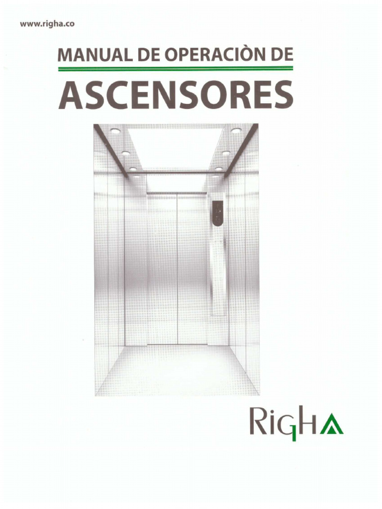 Manual de Operacion de Ascensores | PDF
