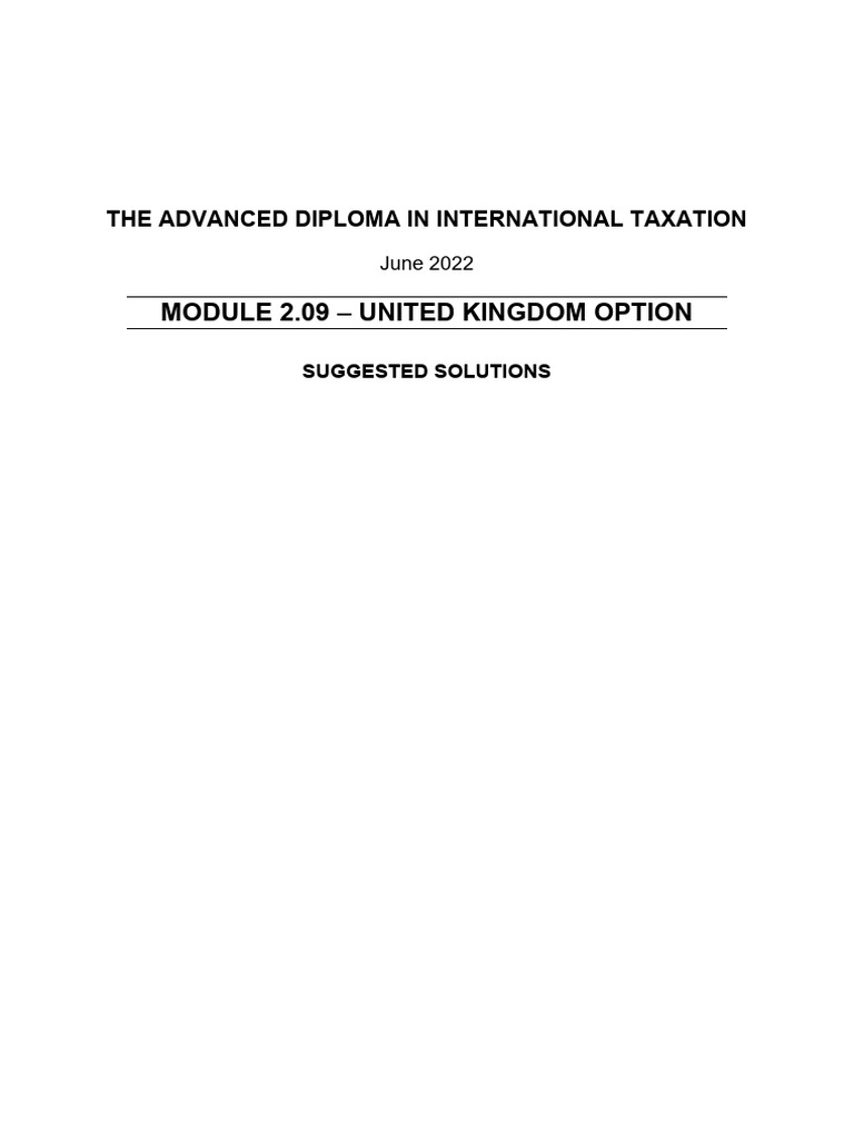 UK Tax Implications: June 2022 Solutions | PDF | Capital Gains Tax | Taxes