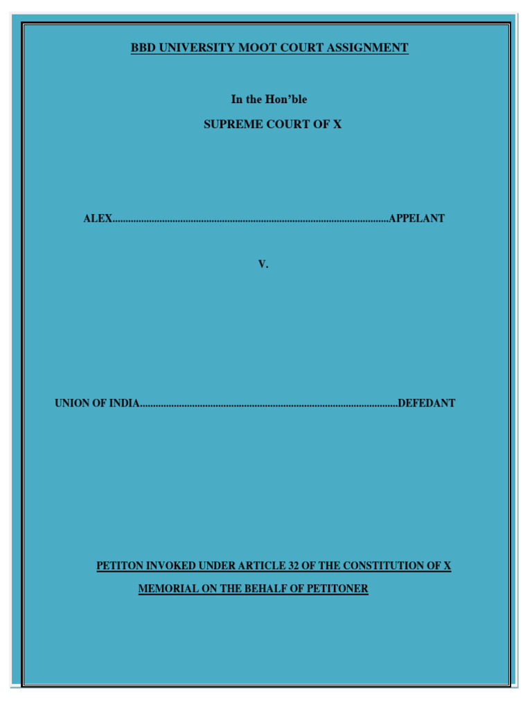 BBD University Moot Court 1 | PDF | Freedom Of Speech | Mootness