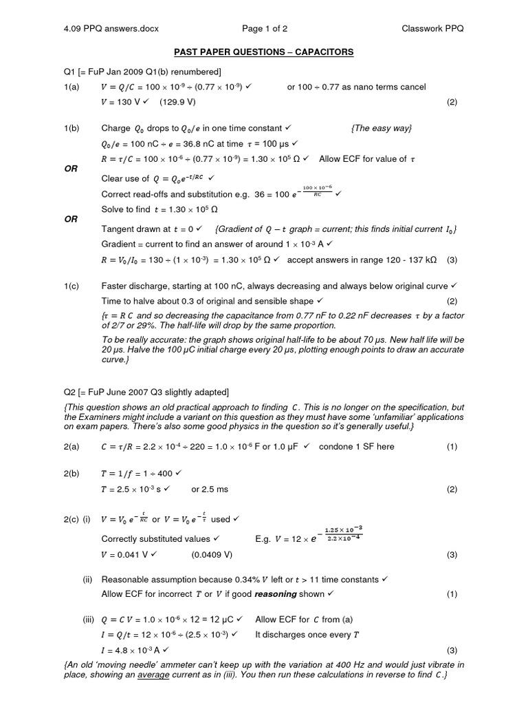 4.09 PPQ Answers | PDF | Electricity | Electrical Engineering