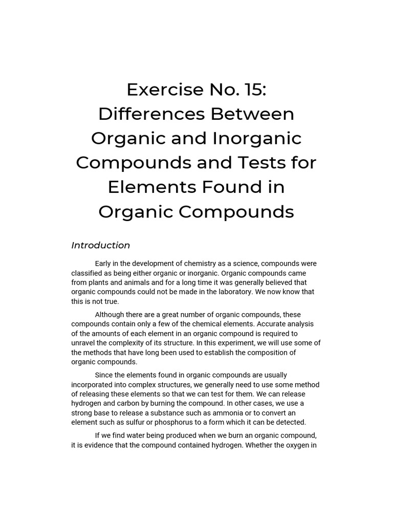 Exercise 15 | PDF | Ammonia | Hydroxide
