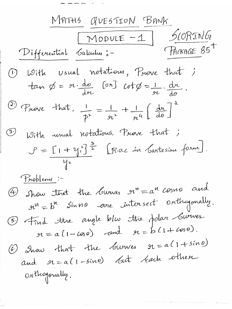 Maths Module 1 | PDF