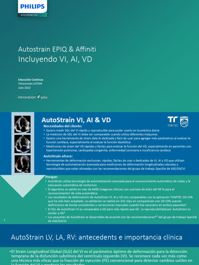 EPIQ Affiniti AutoStrain-LV-RV-LA Presentation | PDF | Insuficiencia cardíaca | Sistema ...