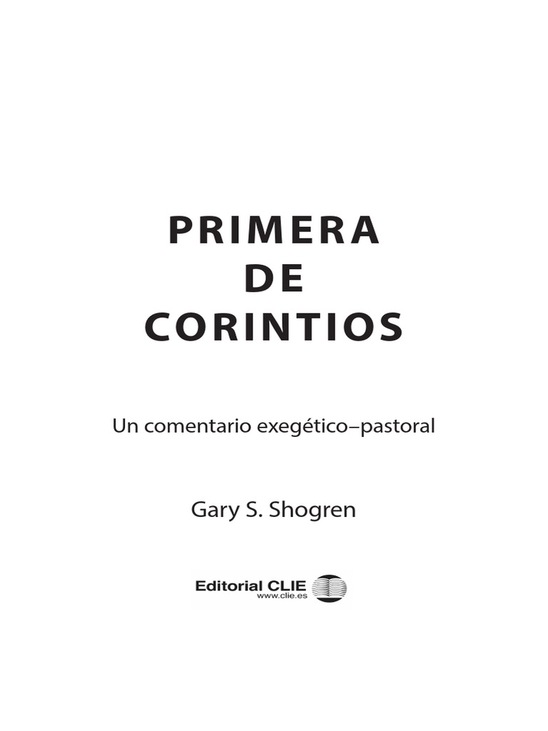 Primera de Corintios | PDF | Pablo el apóstol | Iglesia cristiana