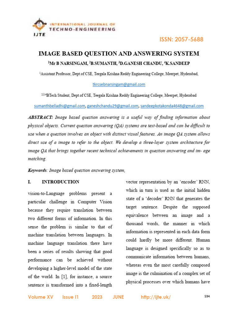 Image-Based QA System Design | PDF | Machine Learning | Artificial ...