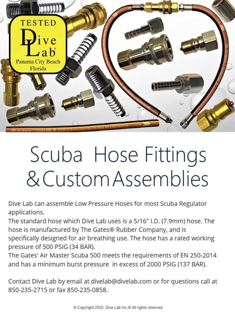 Scuba Hose Fittings Custom Assemblies | PDF | Manufactured Goods ...
