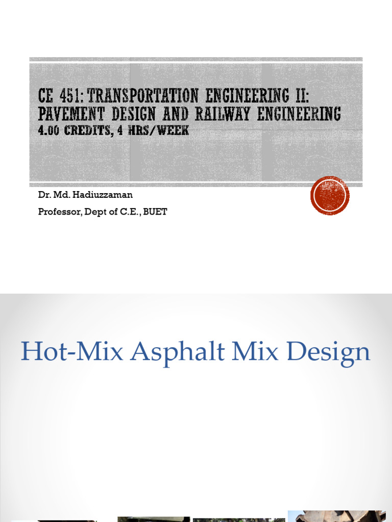 Asphalt Hot Mix Design Marshall | PDF | Road Surface | Viscosity