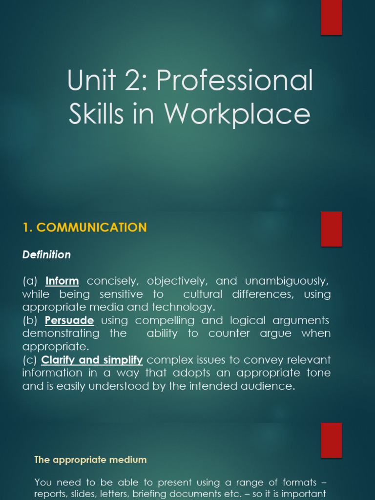Essential Workplace Skills Overview | PDF | Risk | Evaluation