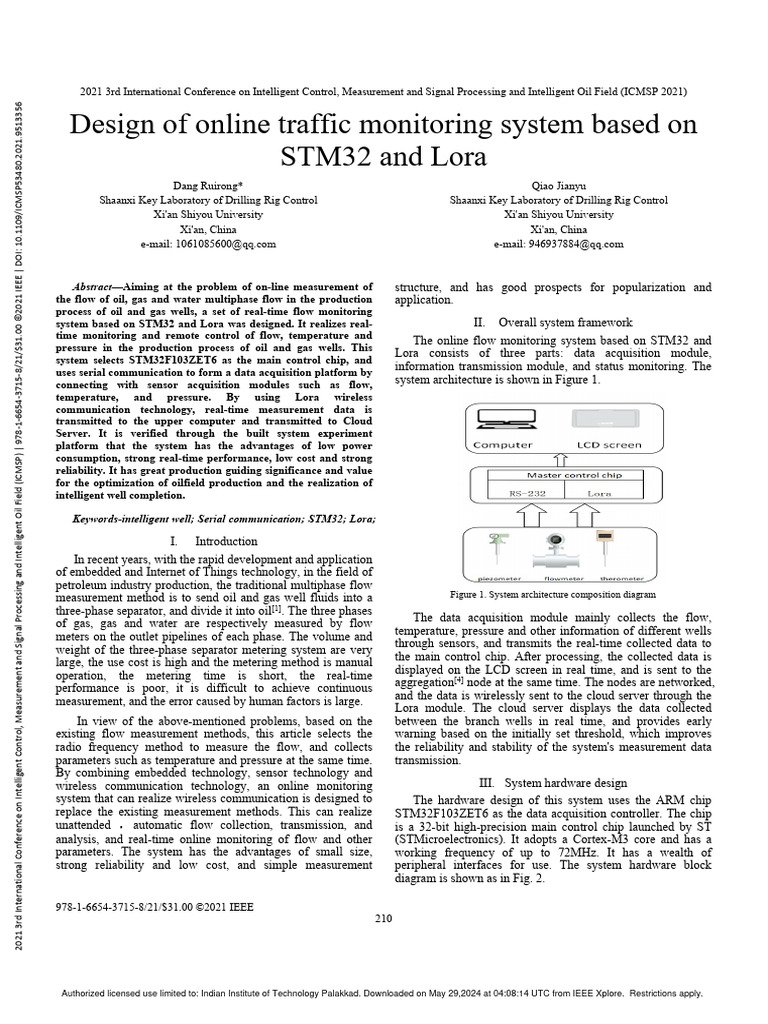 Design_of_online_traffic_monitoring_system_based_on_STM32_and_Lora | PDF | Amplifier ...
