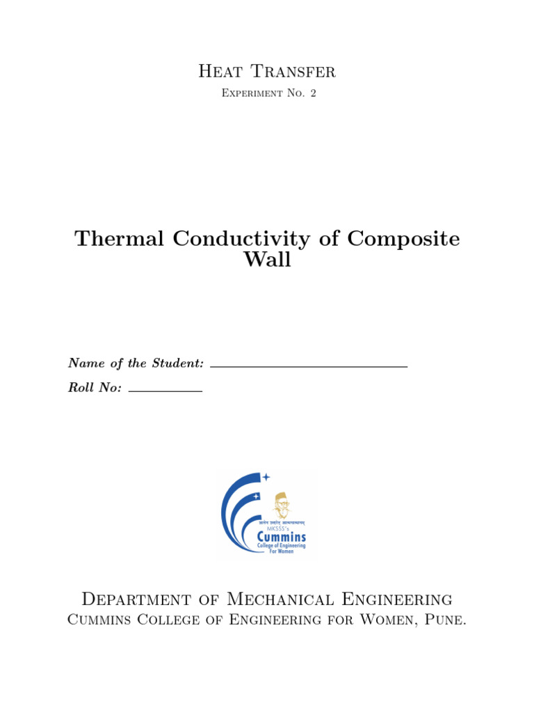 Composite Wall | PDF | Thermal Conduction | Heat Transfer