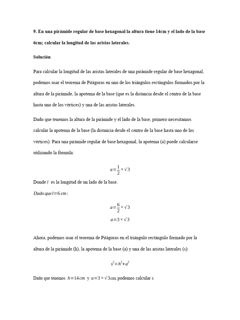 Ejercicio N°9 De Geometría Del Espacio Pdf