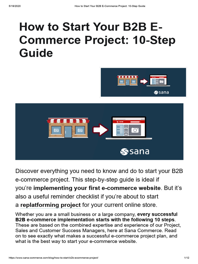 How To Start Your B2B E-Commerce Project - 10-Step Guide | PDF | E ...