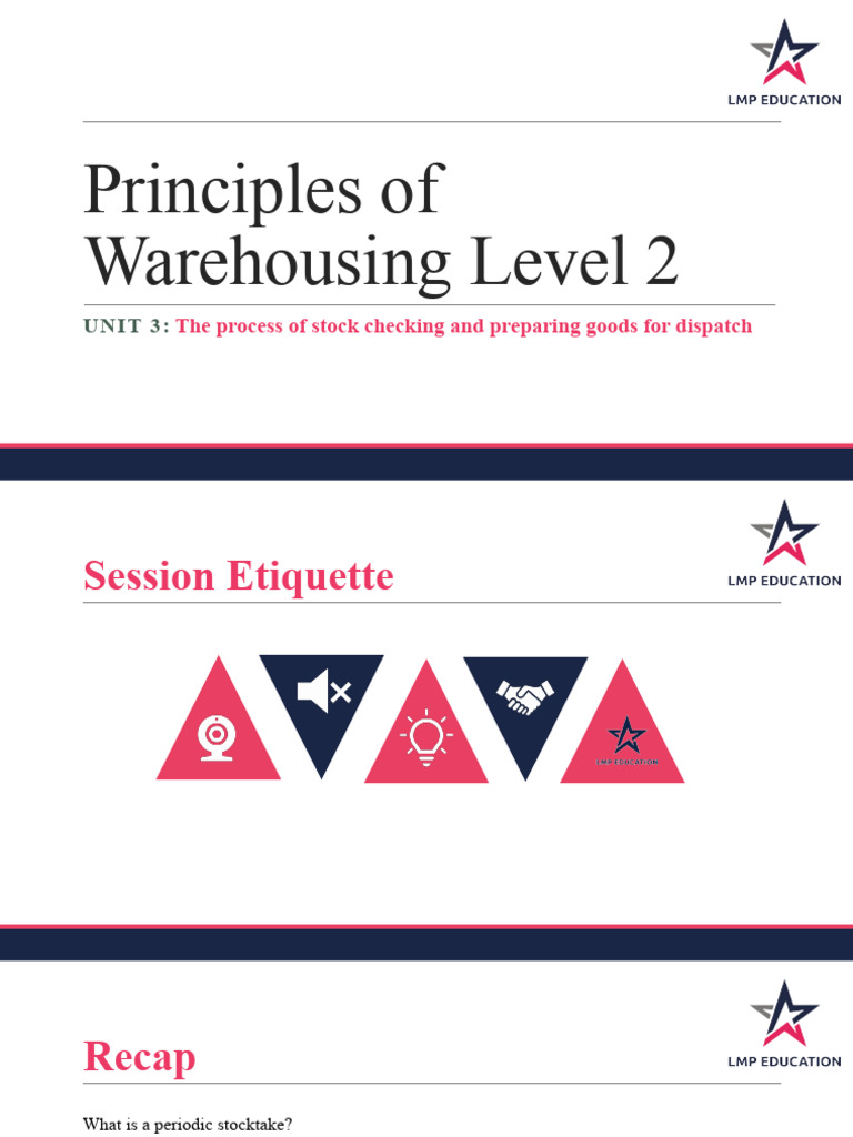 Warehousing L2 U3 Day 7 | PDF | Warehouse