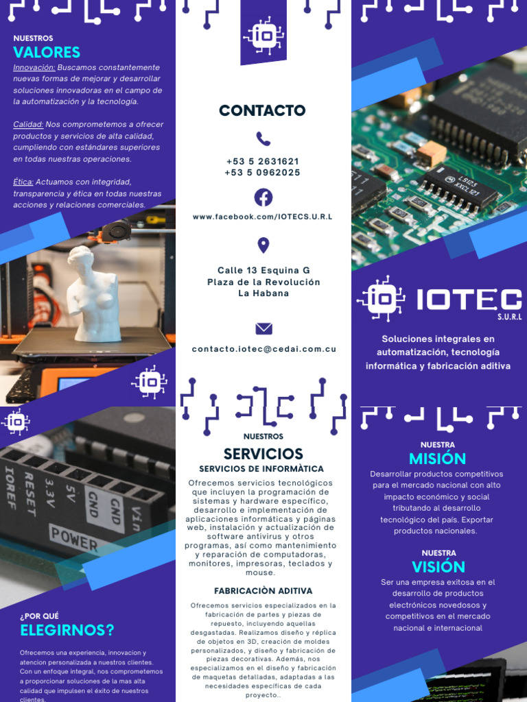 Folleto Empresa IOTEC | PDF | Impresión 3d | Diseño