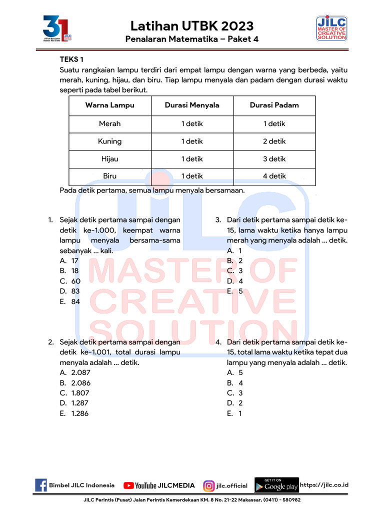 Latihan Utbk 2023 - Pm 4 | PDF