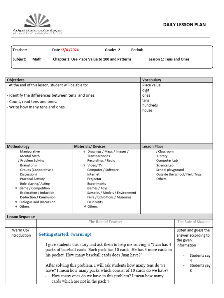 Daily Lesson Plan | PDF | Lesson Plan | Worksheet