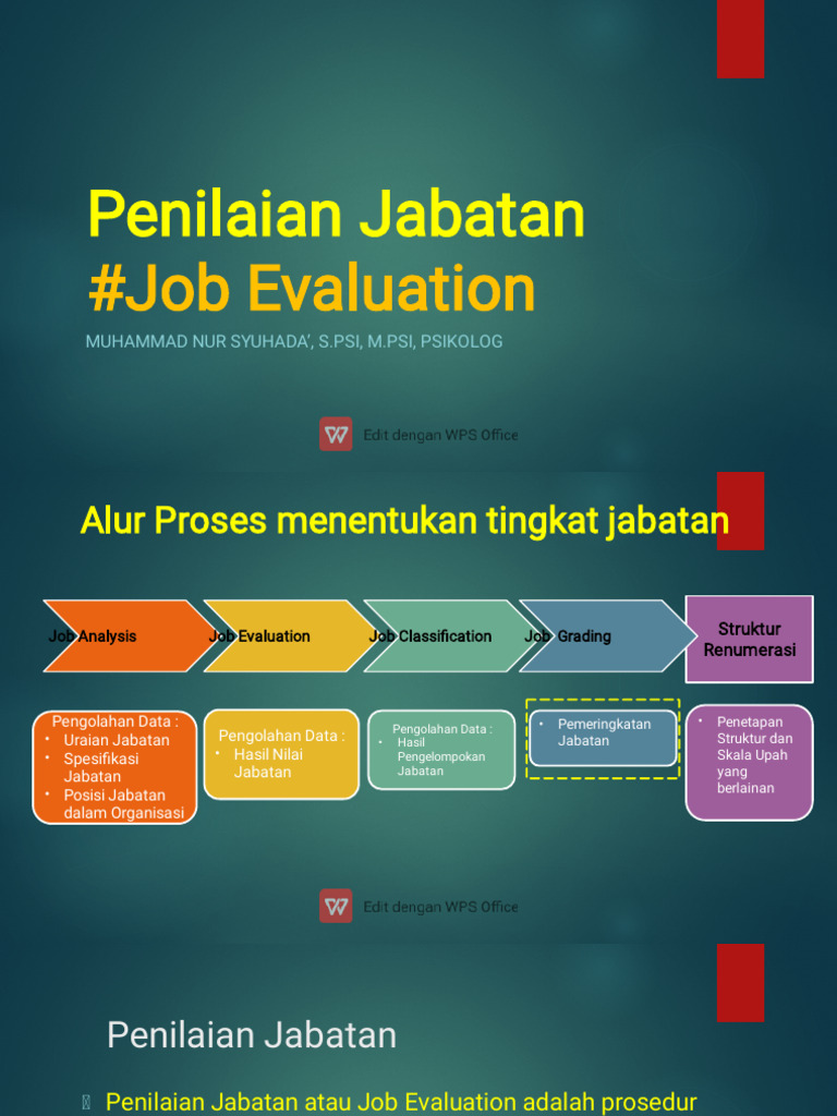 Penilaian Jabatan Klasifikasi Jabatan Dan Job Grading | PDF