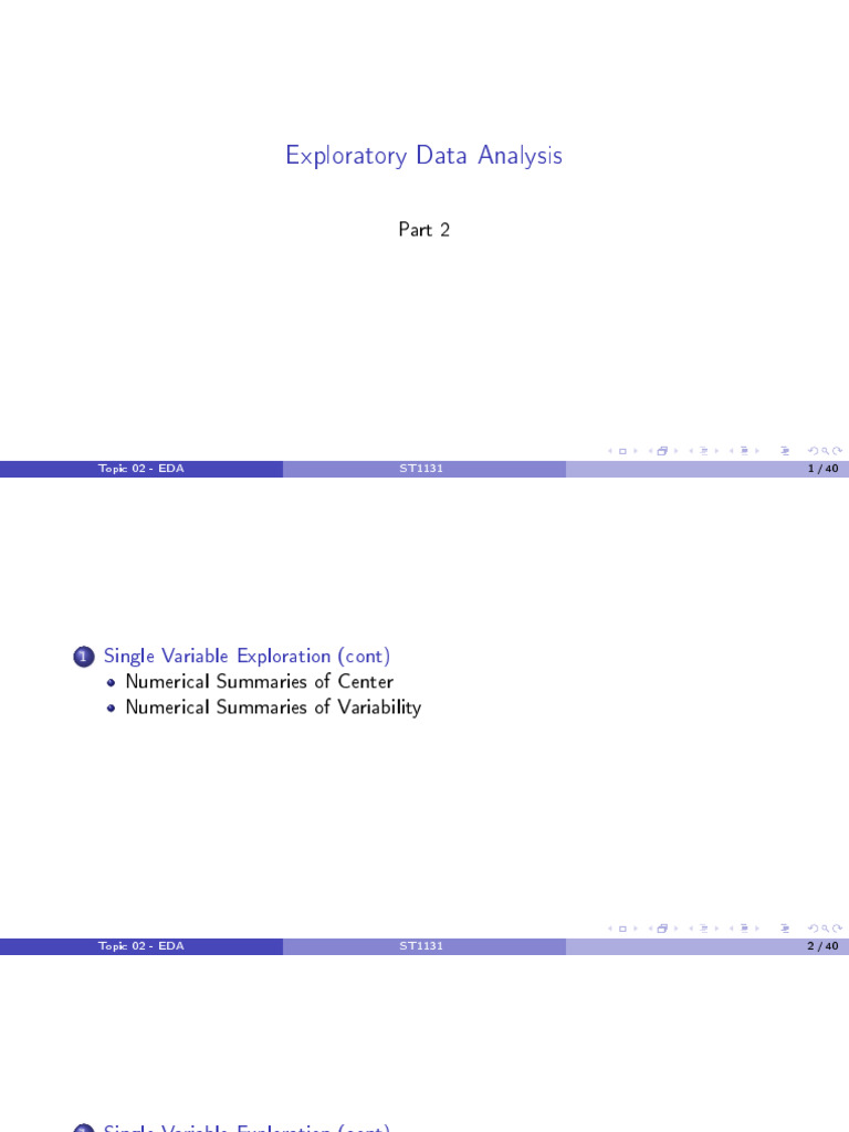 Topic2 Eda p2 | PDF | Statistics | Descriptive Statistics Topic2 Eda p2 | PDF | Statistics | Descriptive Statistics