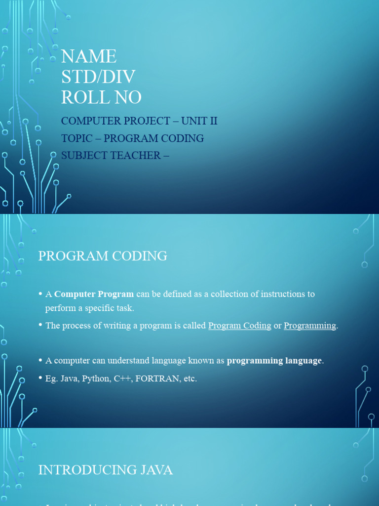 Computer ? Project BlueJ & Java | PDF