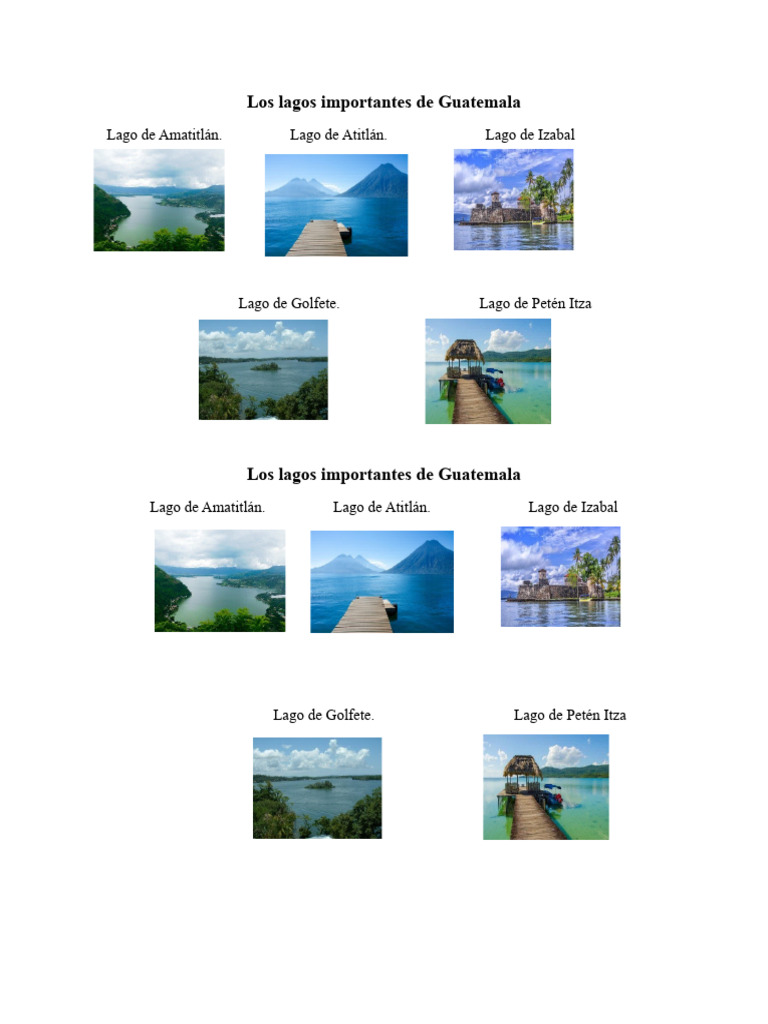 Lagos de Guatemala | PDF