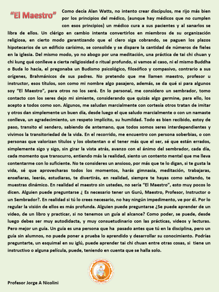 Como Decía Alan Watts | PDF | Relaciones personales, crianza y desarrollo personal