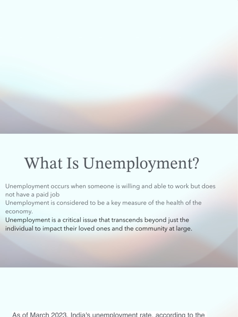Presentation | PDF | Unemployment | Poverty