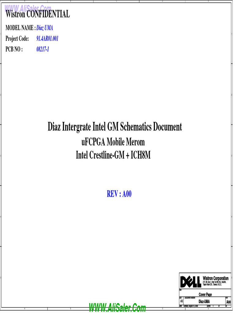 Dell Studio 1435 08217-1 Diaz UMA Rev A00 Schematic | PDF | Usb ...