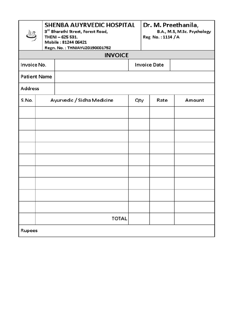 SHENBA Invoice - A4 | PDF